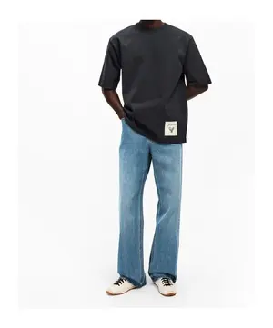 Jacquemus Jacquard Script Straight Leg Jeans