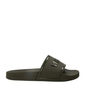 Versace Emboss Pool Sliders - Black