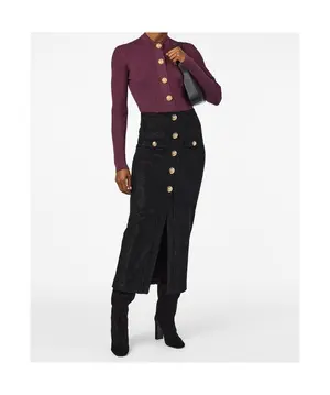 Balmain Round Neck Knitted Cardigan With Button Closure