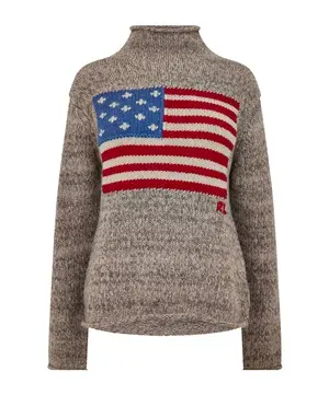 Polo Ralph Lauren Flag Knit Mock Neck Jumper - Multicolor