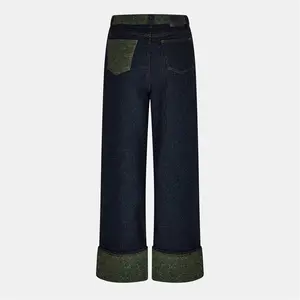 GANNI Wide-leg Jeans With Rolled Cuffs