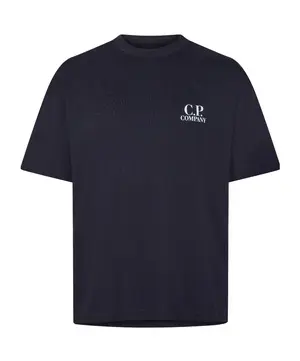 C.P. COMPANY Logo Crew-neck T-shirt - Black