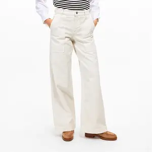 Moncler Wide Leg Casual Pants - White