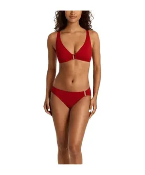 Ralph Lauren Ring-front Hipster Bikini Bottoms - Red