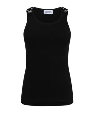 JEAN PAUL GAULTIER Ribbed Knit Vest With Hardware Detail