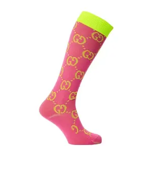 Gucci Logo Ribbed Socks - Red