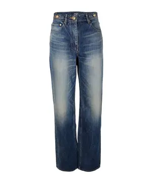 Versace Wide Leg Denim Jeans - Blue