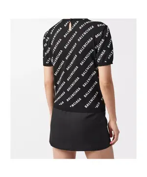 Balenciaga Crew Neck Printed Short-sleeved T-shirt