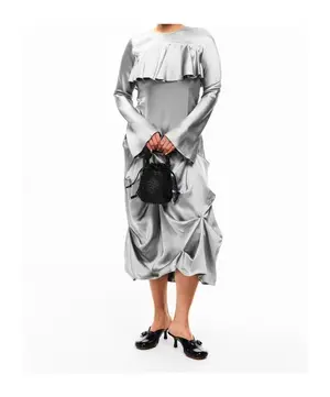 GANNI Satin Maxi Dress