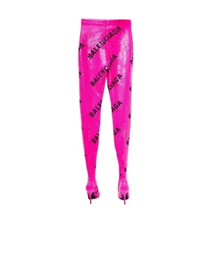 Balenciaga High Heel Leggings With Logo Print