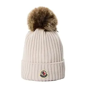 Moncler Bobble Hat - Nude