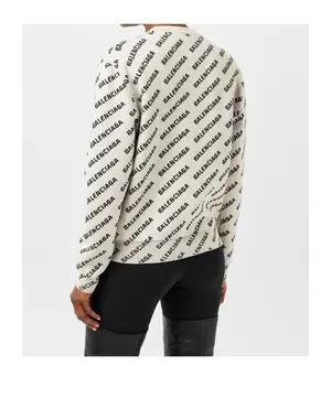 Balenciaga All Over Logo Crewneck Jumper