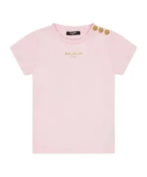 Balmain Logo Crew Neck T-shirt - Pink