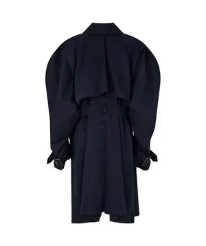 Balenciaga Lapel Long Trench Coat