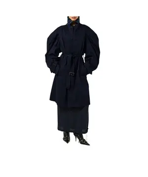 Balenciaga Lapel Long Trench Coat