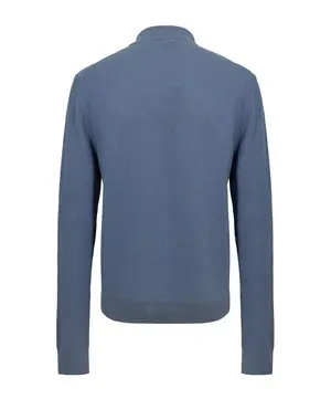 Dolce & Gabbana Vertical Rib Knit Polo Shirt