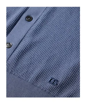 Dolce & Gabbana Vertical Rib Knit Polo Shirt