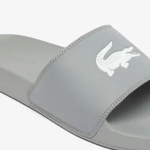 Lacoste Open Toe Pool Slippers With Logo Detail