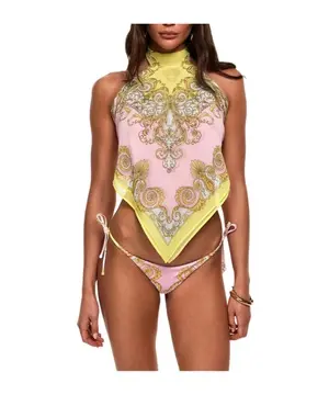 Versace Tie Side Bikini Bottoms - Pink