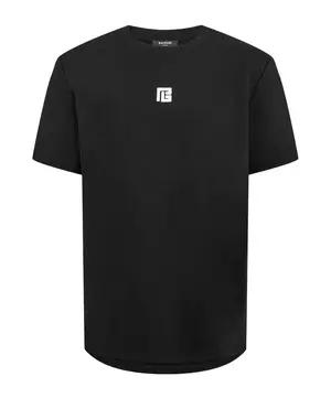 Balmain Logo Short-sleeved T-shirt - Black