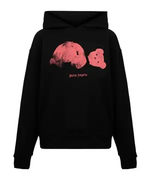 Palm Angels Kill Bear Pull Over Hoodie - Black