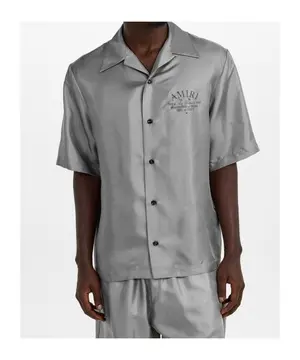 Amiri Logo Short Sleeve Shirt - Gray