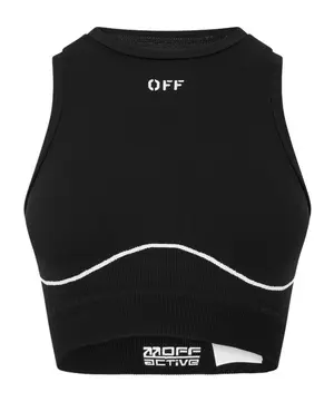 Off-White Seamless Printed Crop Top