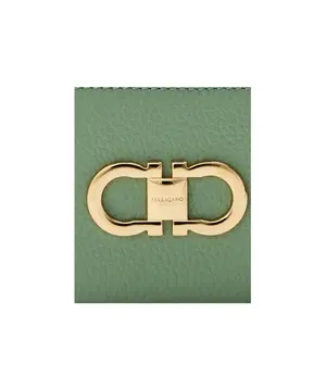 FERRAGAMO Leather Zipper Card Holder