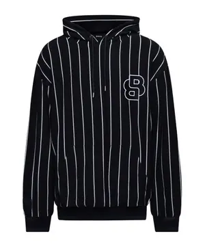 Hugo Boss Sullivan Striped Hoodie - Black