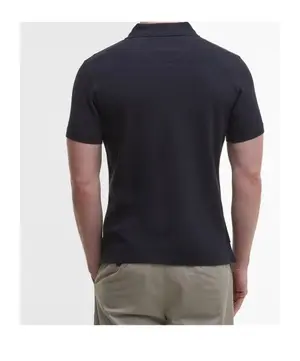 Barbour Tartan Pique Polo Shirt - Black