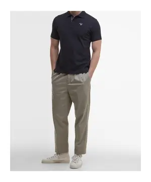 Barbour Tartan Pique Polo Shirt - Black