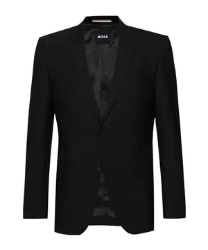 Hugo Boss Lapel Single-breasted Blazer - Black