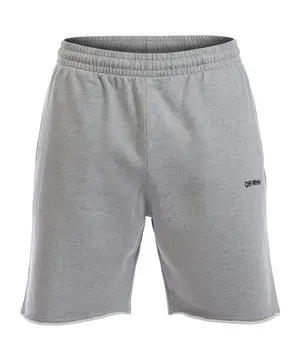 Off-White Elasticated Waist Shorts - Gray