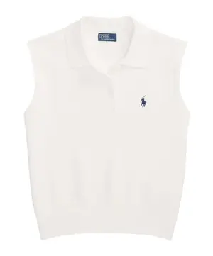 Polo Ralph Lauren Sleeveless Collared Cropped Polo Shirt