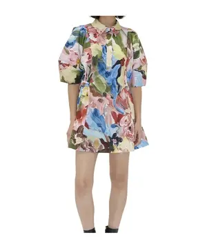 Stine Goya Short Sleeve Printed Mini Dress