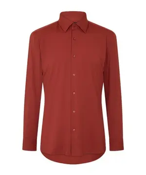 Hugo Boss P Hank Kent Long Sleeve Oxford Shirt - Red