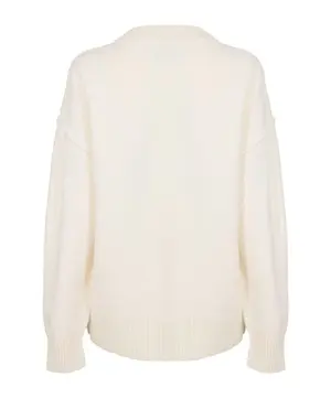 AMI Paris Knitted Cardigan With Embroidered Logo