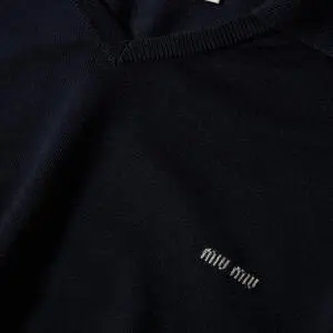 Miu Miu Knitted Long Sleeve Polo Shirt