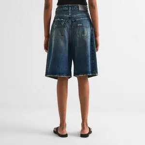 Balenciaga Retro-style Denim Shorts - Blue