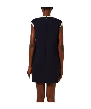 Gucci Sleeveless Wool Blend Tweed Mini Dress With Interlocking G Embroidery