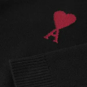 AMI Paris Crew Neck Jumper With Logo Knit