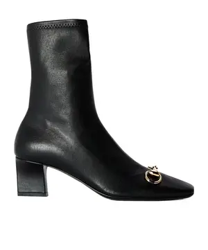 Gucci Stylish And Versatile High-heeled Boots - Black