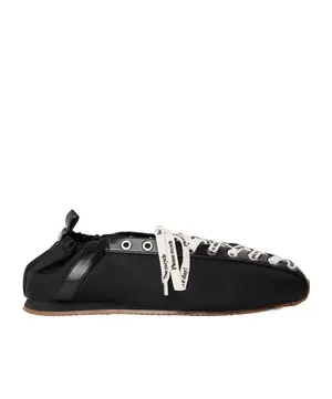 GANNI Lace-up Ballet Flats