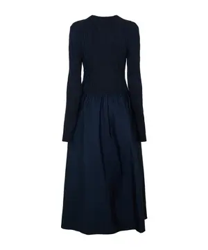 Polo Ralph Lauren Embroidered Knit Midi Dress - Black