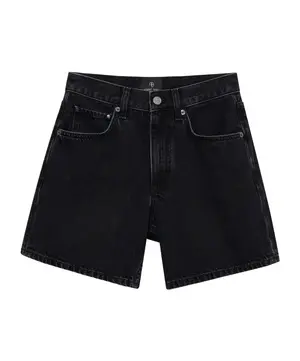 ANINE BING Five-pocket Denim Shorts - Black