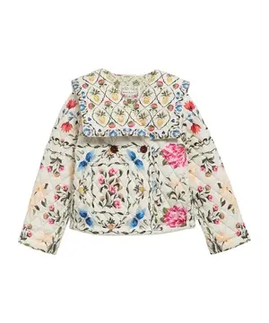 Barbour Quilted Jacket With Floral And Pineapple Print