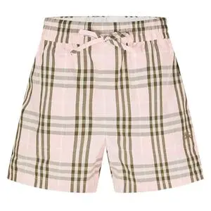 Burberry Plaid Sports Shorts With Drawstring