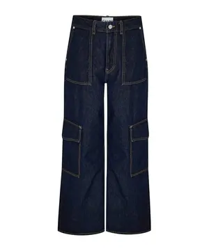 GANNI Solid Color Jeans - Black