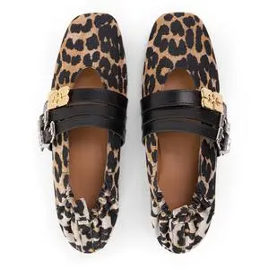 GANNI Printed Ballet Shoes