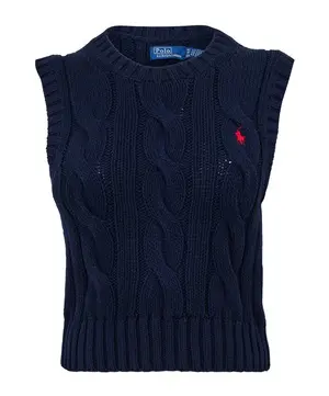 Polo Ralph Lauren Navy Cable-knit Vest - Black